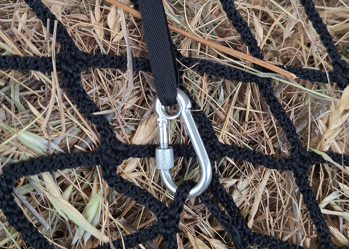 Hay-Stay Hanging Knotless Hay Net – GutzBusta® Slow Feed Hay Nets